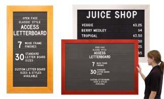 Enhance Your Messages with Open Face Classic Wide Wood Framed Vinyl ...