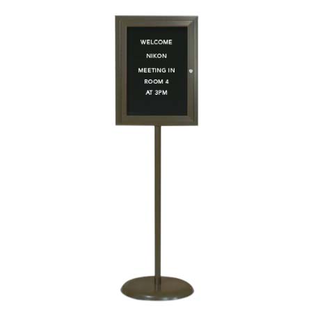 18 x 24 Letter Board Pedestal Floor Stand | Black Metal Display Case ...