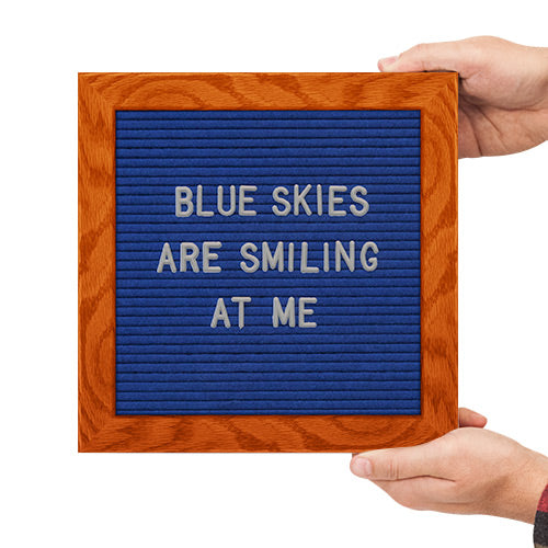 Blue and Green Open Face Felt Letter Boards 10x10 Wood Framed ...