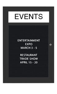 Indoor Enclosed Letter Boards w Message Header | 4 Sizes Ships Free ...