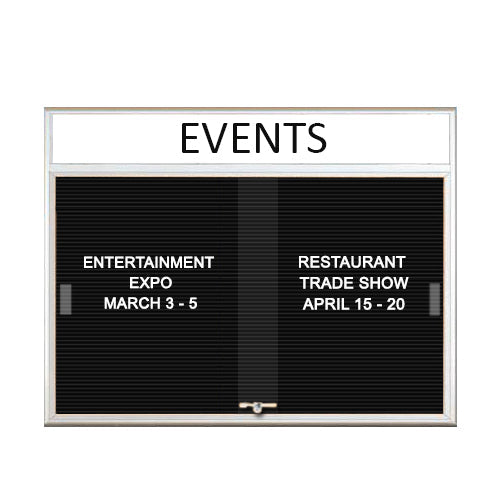 Indoor Letter Boards with Personalized Header (RADIUS EDGE) (Sliding ...
