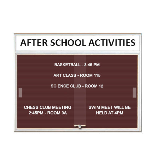 Indoor Letter Boards with Personalized Header (RADIUS EDGE) (Sliding ...