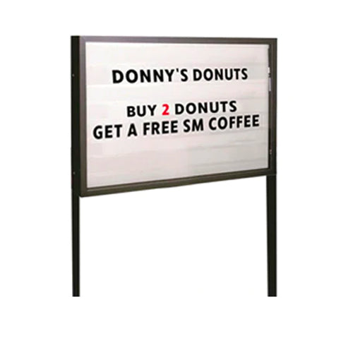 Double-Sided Freestanding Heavy-Duty Reader Board 72x48 + Two Posts ...