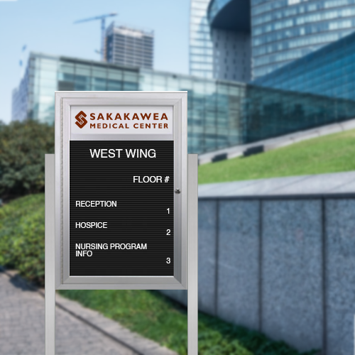 Extreme WeatherPlus™ Radius-Edge Outdoor Letter Board Stands + Header ...
