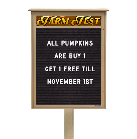 11x17 Standing Outdoor Letter Board Message Center with Header ...