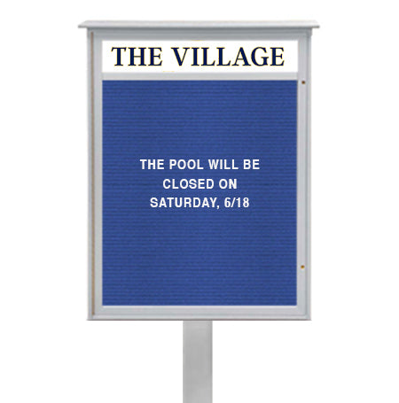 8.5x14 Standing Outdoor Letter Board Message Center with Header ...