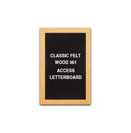 8.5x11 Wood Framed Felt Letter Boards with Changeable Letters Style 361 ...