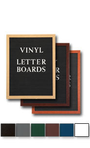 Open Face Vinyl Letter Board 48x36 Wood Frame | Light Oak, Cherry, and ...