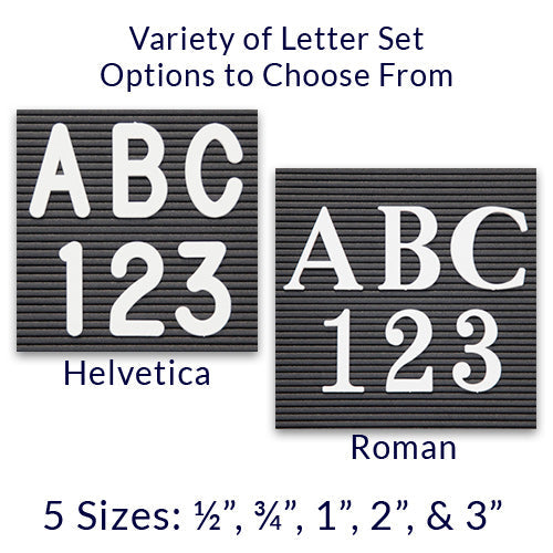 8x10 Black Vinyl Wood 353 Letter Boards | Changeable Letters | Wooden ...