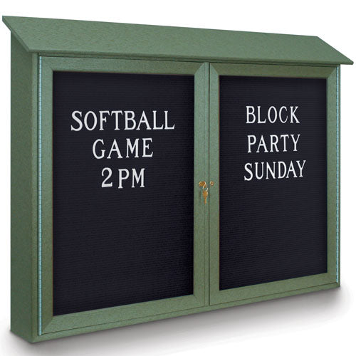 60x40 Weatherproof Enclosed Outdoor Message Center Letter Boards Wall ...