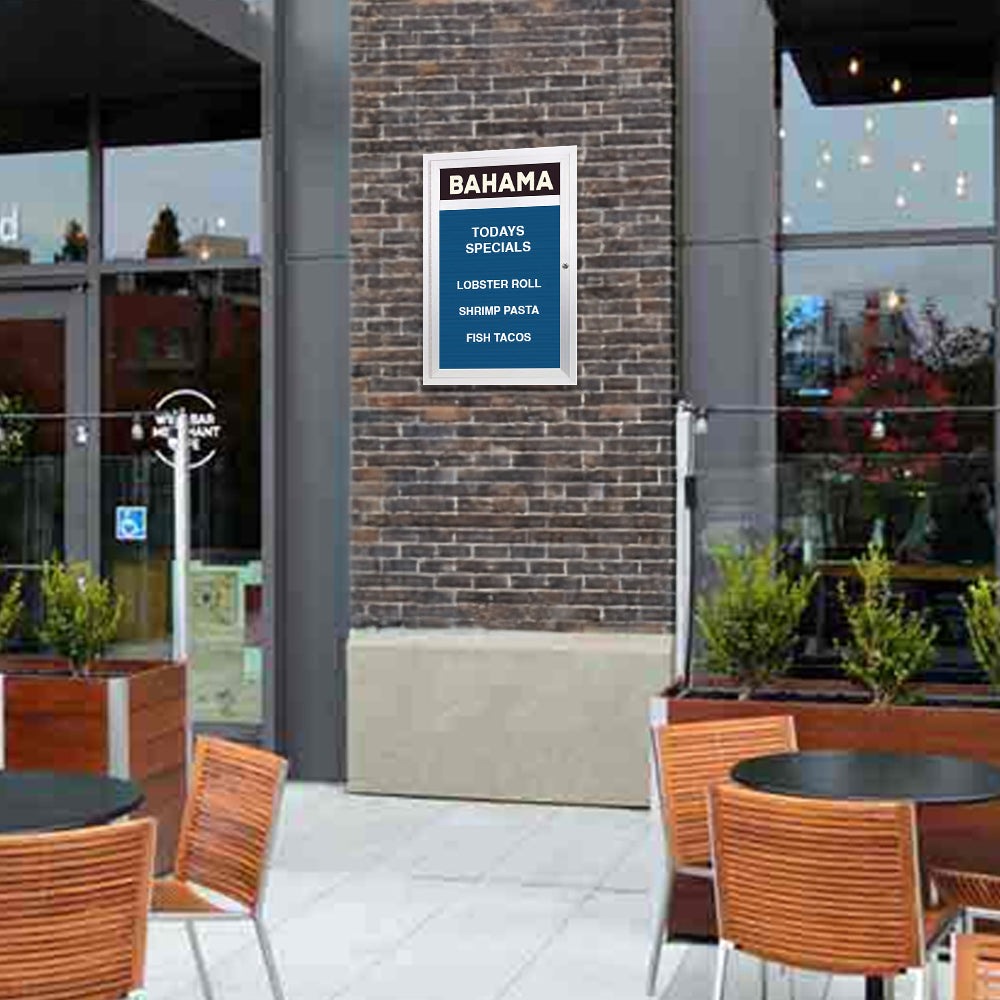 Outdoor Enclosed Letter Boards + Header + 10 Metal Cabinet Sizes ...