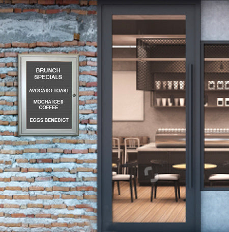 RADIUS EDGE Outdoor Enclosed Letter Boards with Changeable Letters ...