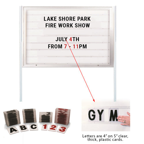 Freestanding Marquee Reader Board 72x48 available in 5 Finishes ...